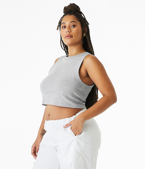 Womens Micro Rib Muscle Crop | Staton Corporate and Casual