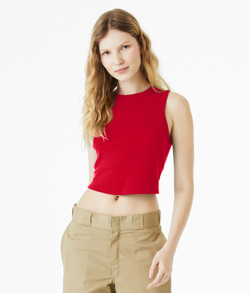 Womens Micro Rib Muscle Crop | Staton-Corporate-and-Casual