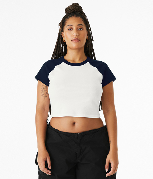 Micro Rib Raglan Baby Tee | Staton-Corporate-and-Casual