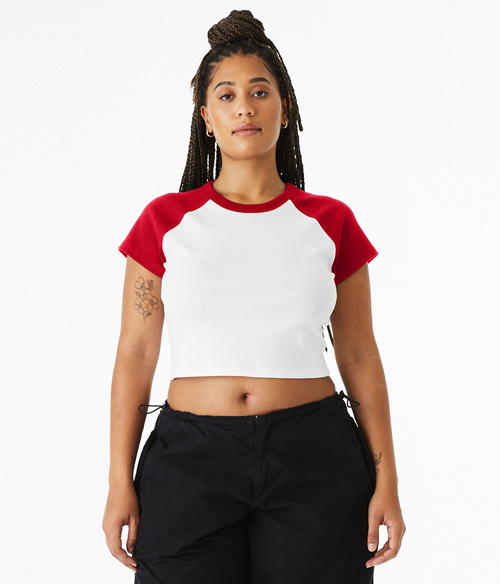 Micro Rib Raglan Baby Tee | Staton-Corporate-and-Casual