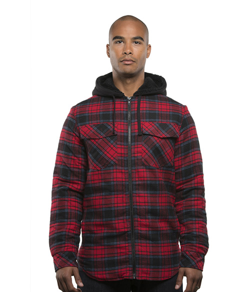 Mens Hooded Flannel Jacket | Staton-Corporate-and-Casual